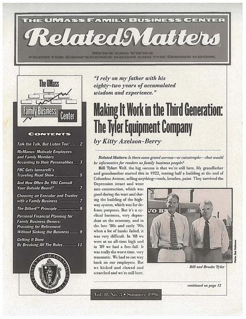 About Us » Tyler Equipment - Southern New England Since 1922